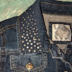 Justice | Jackets & Coats | Justice Denim Jacket W Jewel Encrusted ...